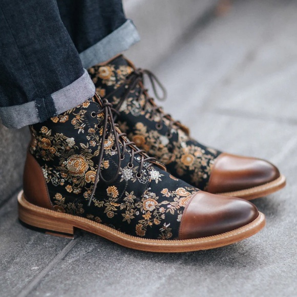 Taft | Shoes | Taft The Jack Lace Up Ankle Boots Woven Jacquard Eden ...